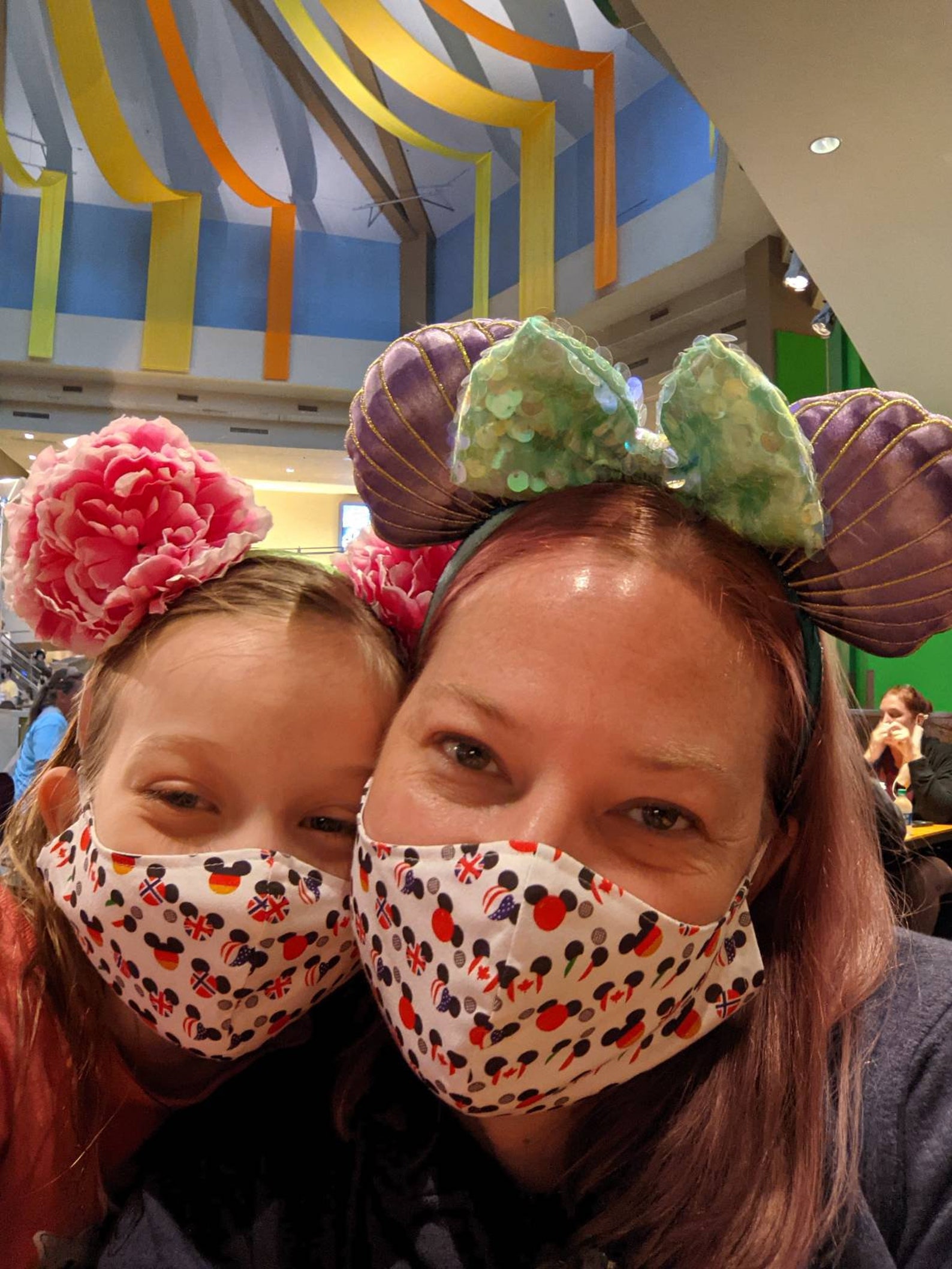 Disney World Epcot World Showcase Mickey Head Flags Inspired Fabric ...