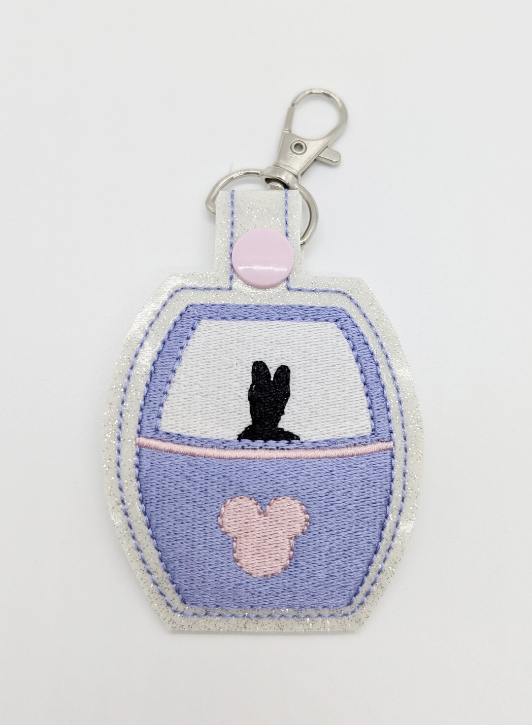 Disney Daisy Duck Skyliner Inspired Keychain Purse Charm Embroidered - Etsy