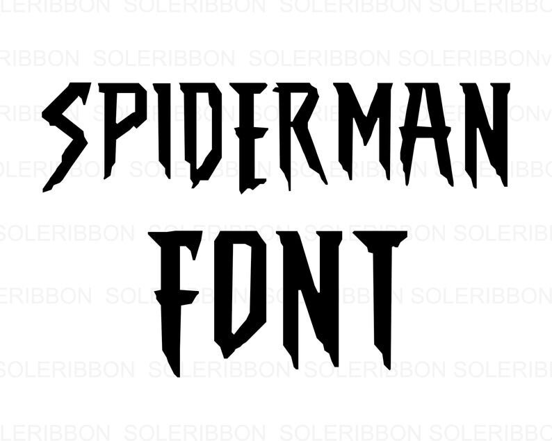 Spiderman Alphabet Font Spiderman SVG spiderman font svg | Etsy