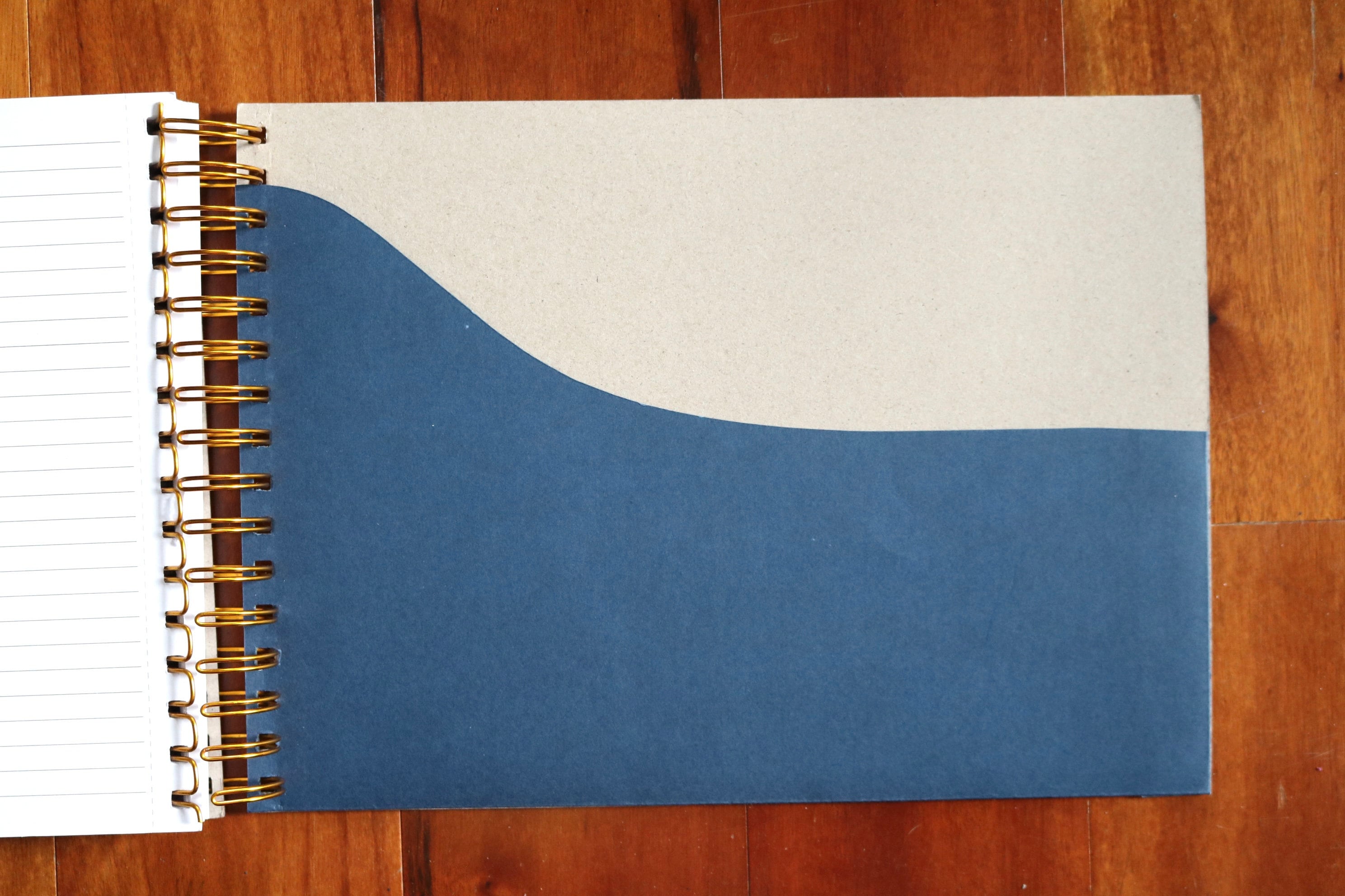 Large Landscape Notebook: Gold Spiral-bound Lined Journal - Etsy