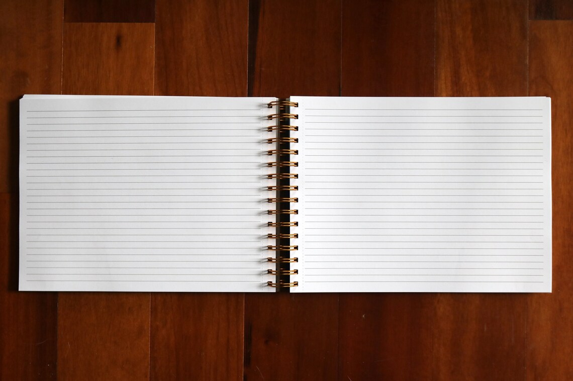 Large Landscape Notebook: Gold Spiral-bound Lined Journal - Etsy
