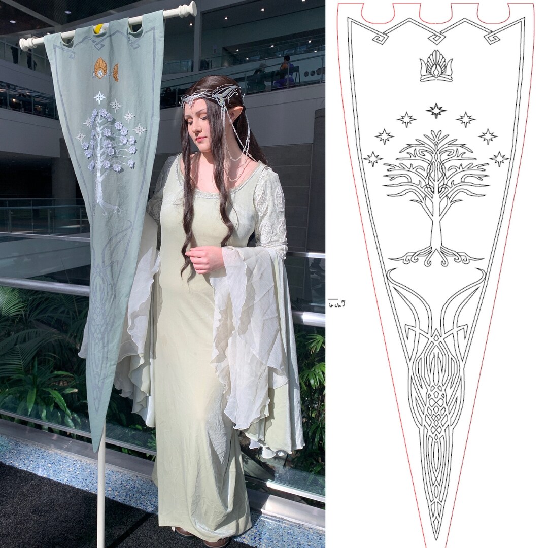 Lord of the Rings Arwen Coronation Banner Stencil File - Etsy