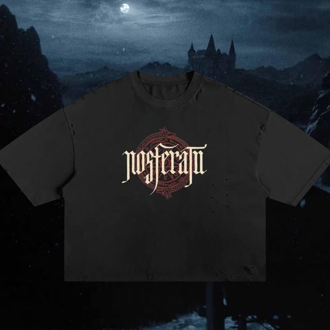 Nosferatu - Distressed Rotten - Logo Sigil, Front Only - Frayed Boxy ...