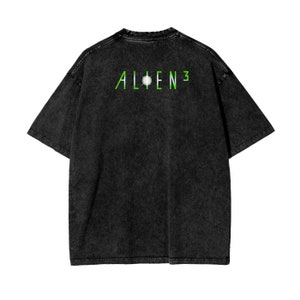 Alien 3 Chester - Acid Wash Oversize T-shirt - 250 GSM - Etsy
