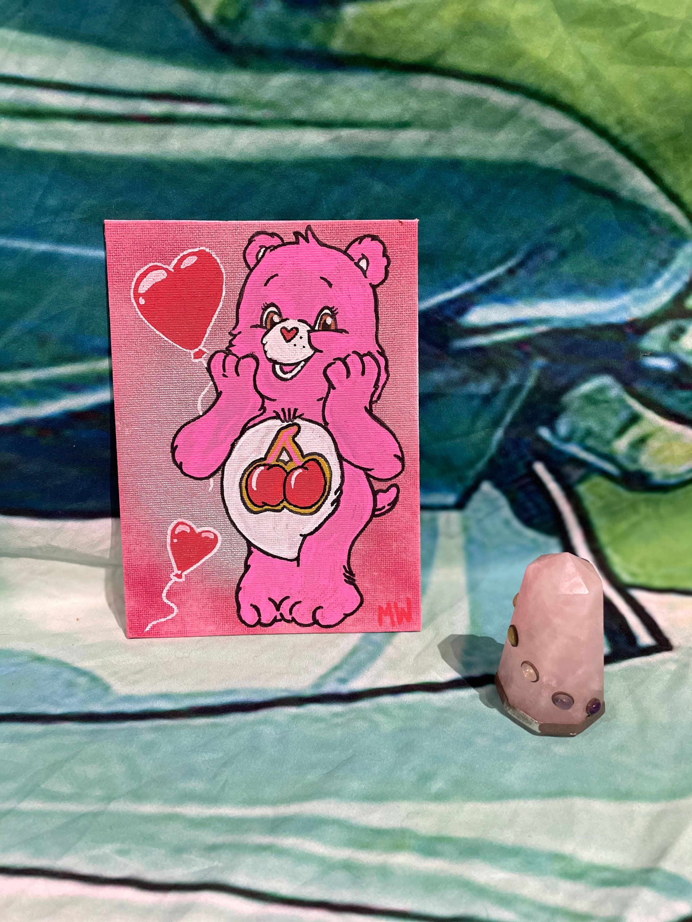 Pink Care Bear Painting - Etsy
