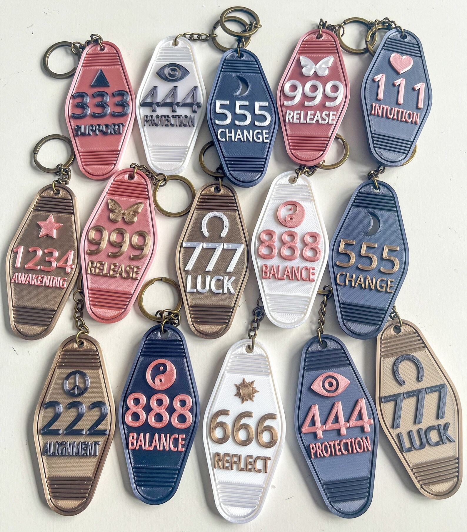 Angel Numbers Keychain Angel Signs Spiritual Keychain - Etsy