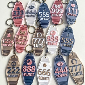 Angel Numbers Keychain, Angel Signs, Spiritual Keychain, Alignment ...