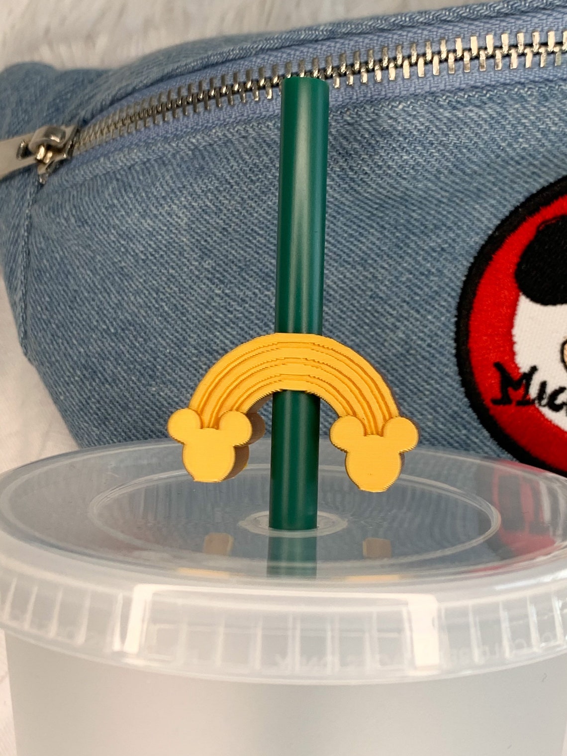 Mickey Golden Rainbow Straw Topper Disney Straw Topper | Etsy