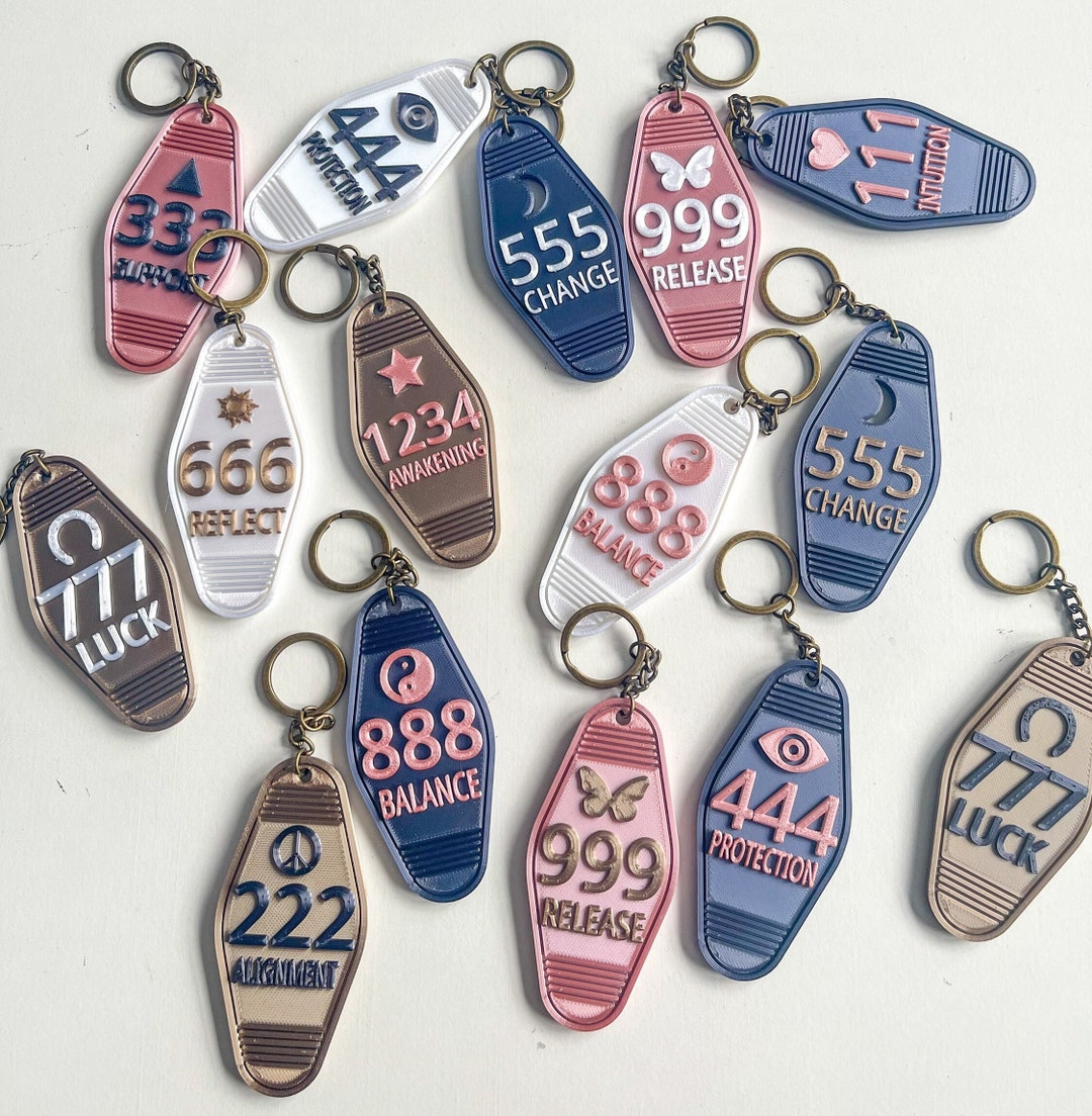 Angel Numbers Keychain, Angel Signs, Spiritual Keychain, Alignment ...