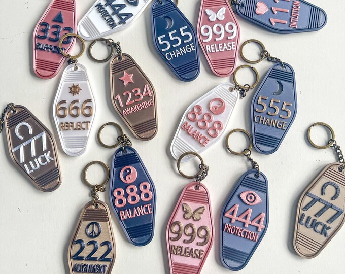 Angel Numbers Keychain, Angel Signs, Spiritual Keychain, Alignment ...