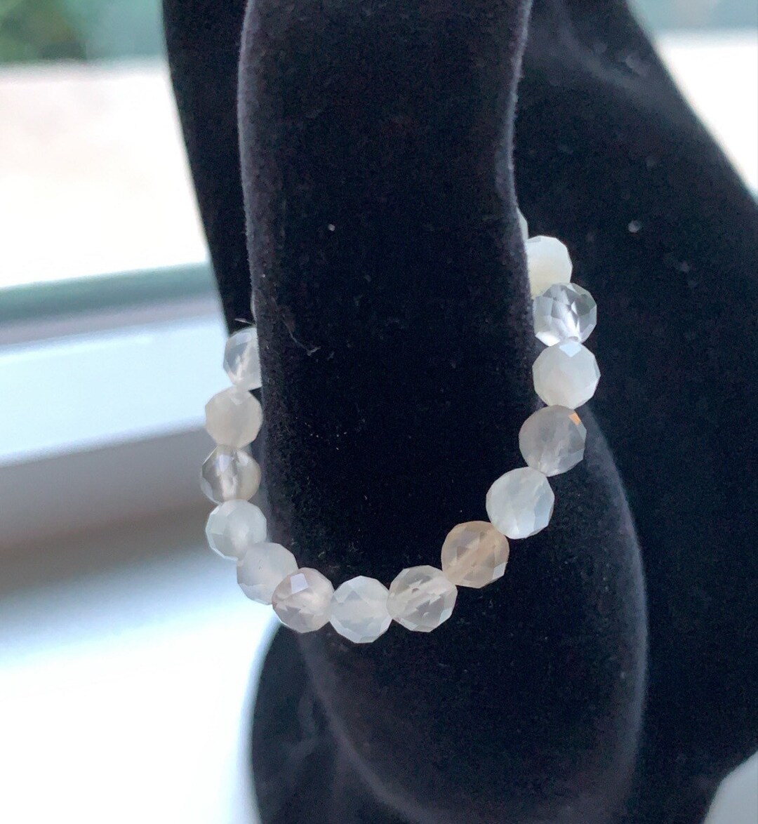 Gray Moonstone Power Ring, Semi Precious Stone Ring, Power Ring ...