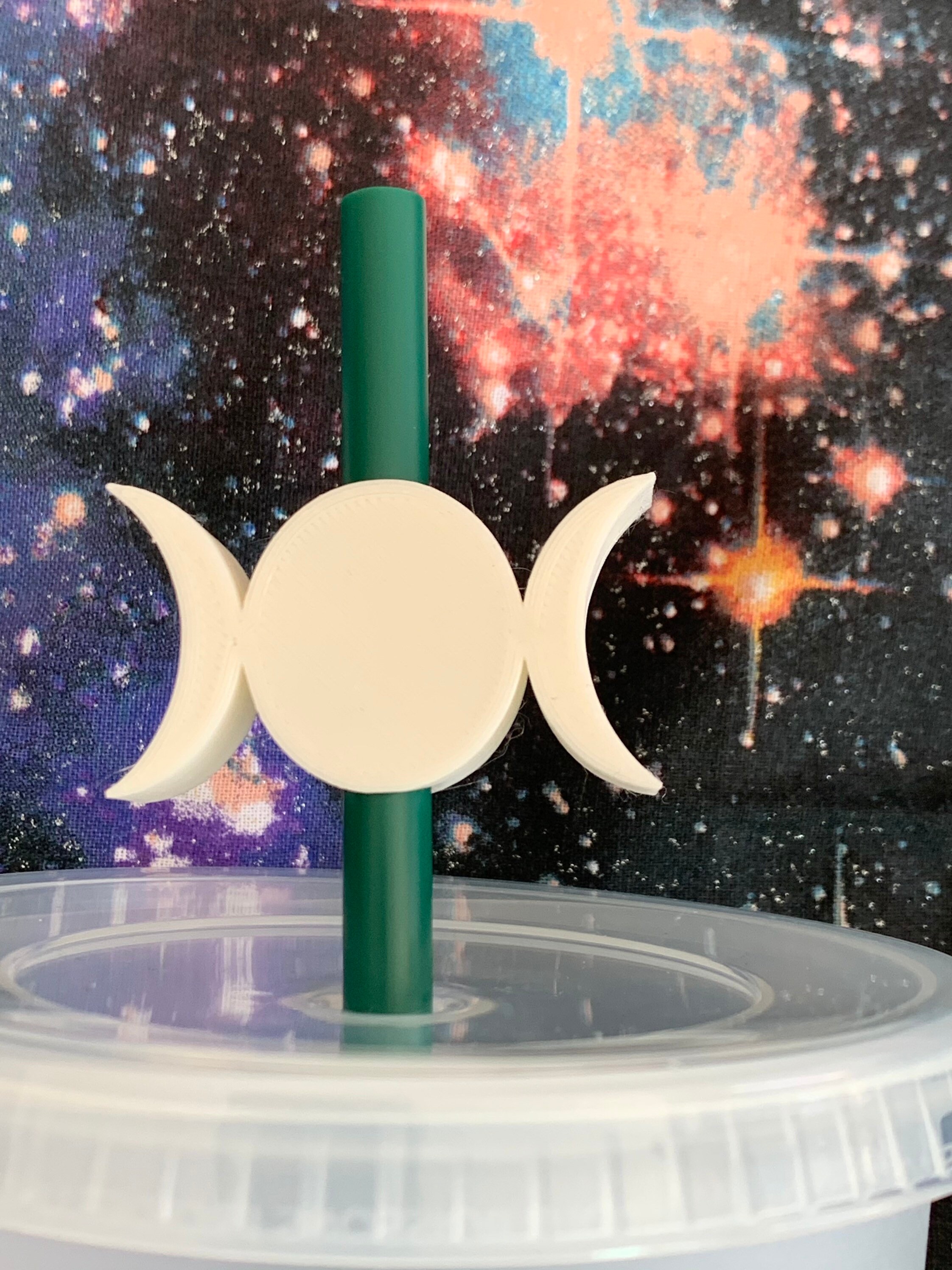 Triple Goddess Straw Topper Moon Phase Straw Topper Cosmic | Etsy