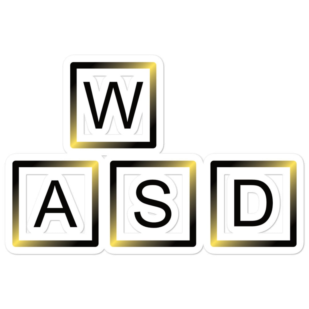 WASD Keys W A S D Keyboards Gaming Bubble-free Stickers - Etsy