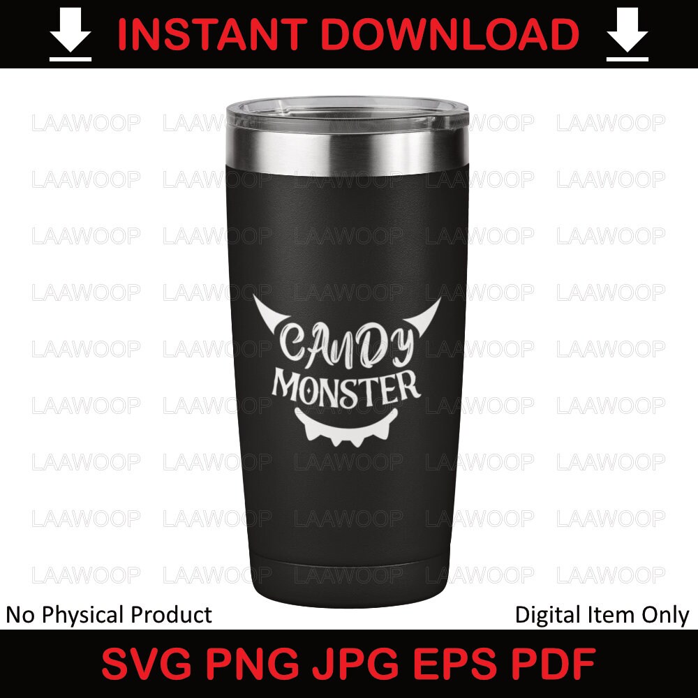 Candy Monster SVG PNG JPG Eps Pdf Files - Etsy