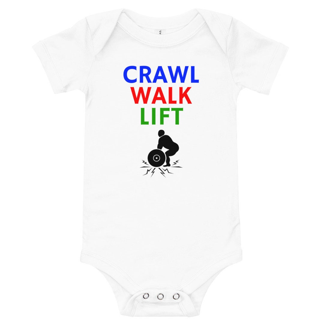 Crawl Walk Lift Baby Short Sleeve One Piece Bodysuit - Etsy