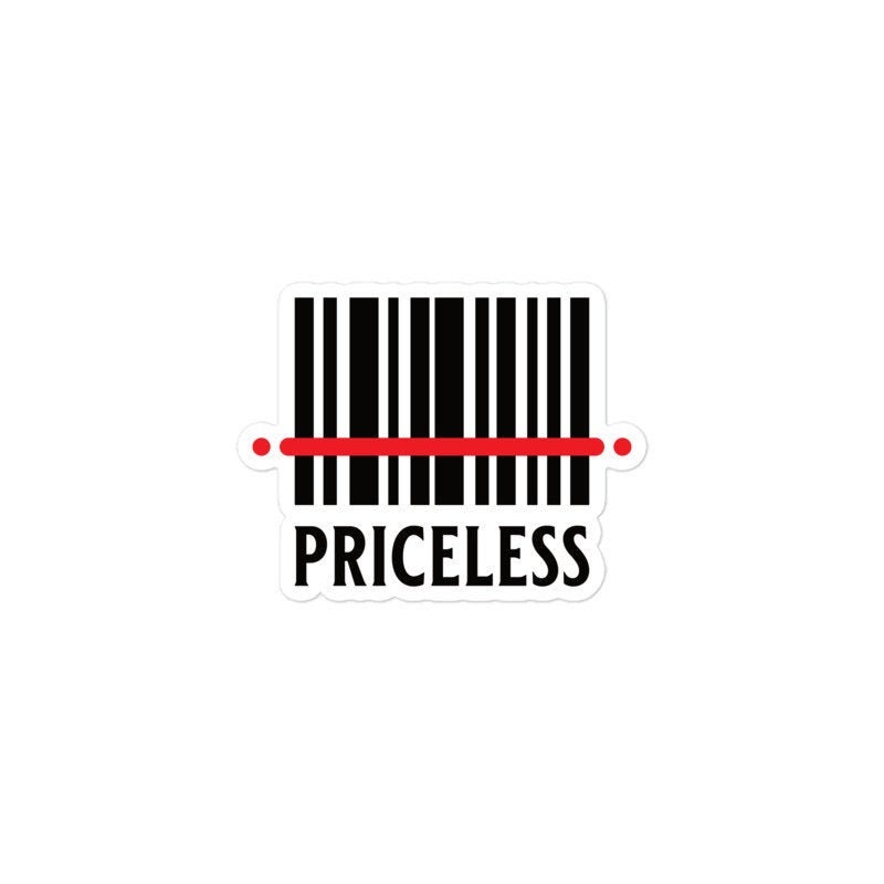PRICELESS Barcode Scanning Bubble-free Stickers - Etsy