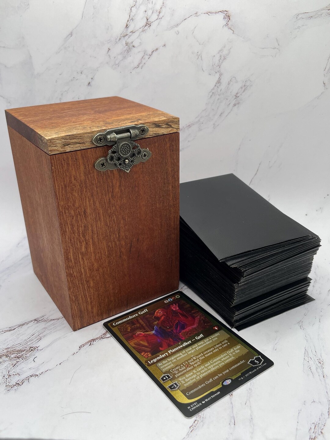Deck Box || Sapele || Magic: the Gathering Commander Deck - Etsy