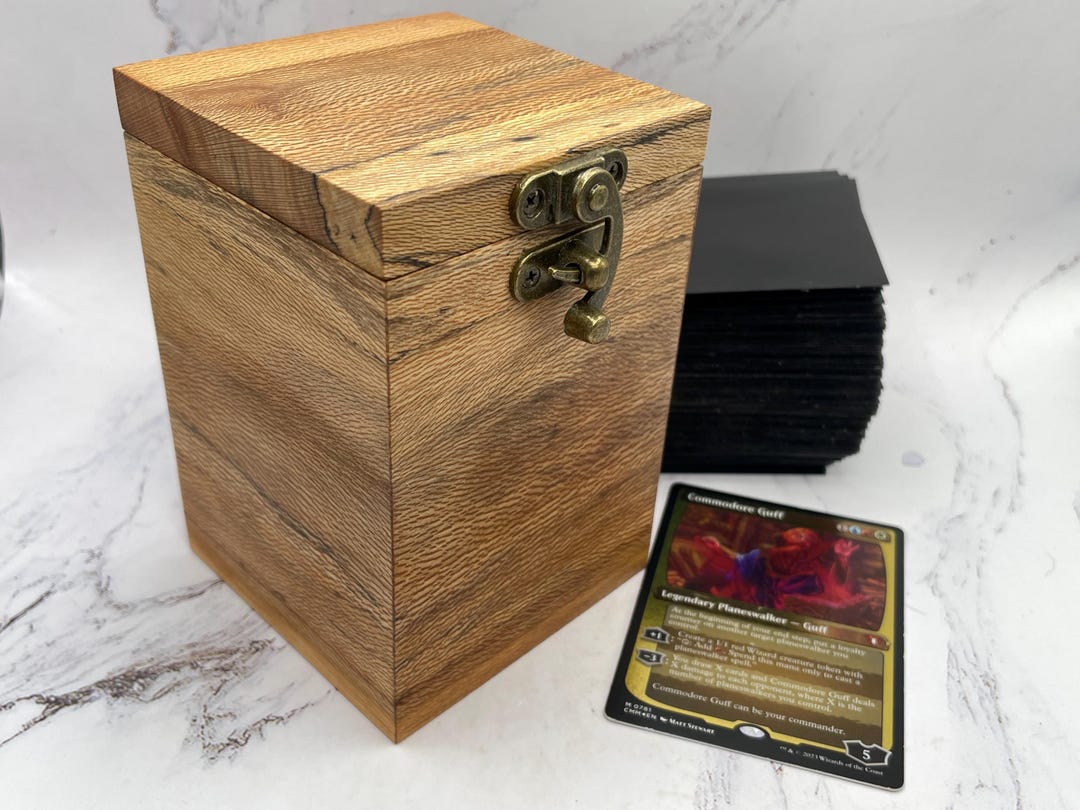 Commander Deck Box || Sycamore Wood || Deck Box for Magic: the ...