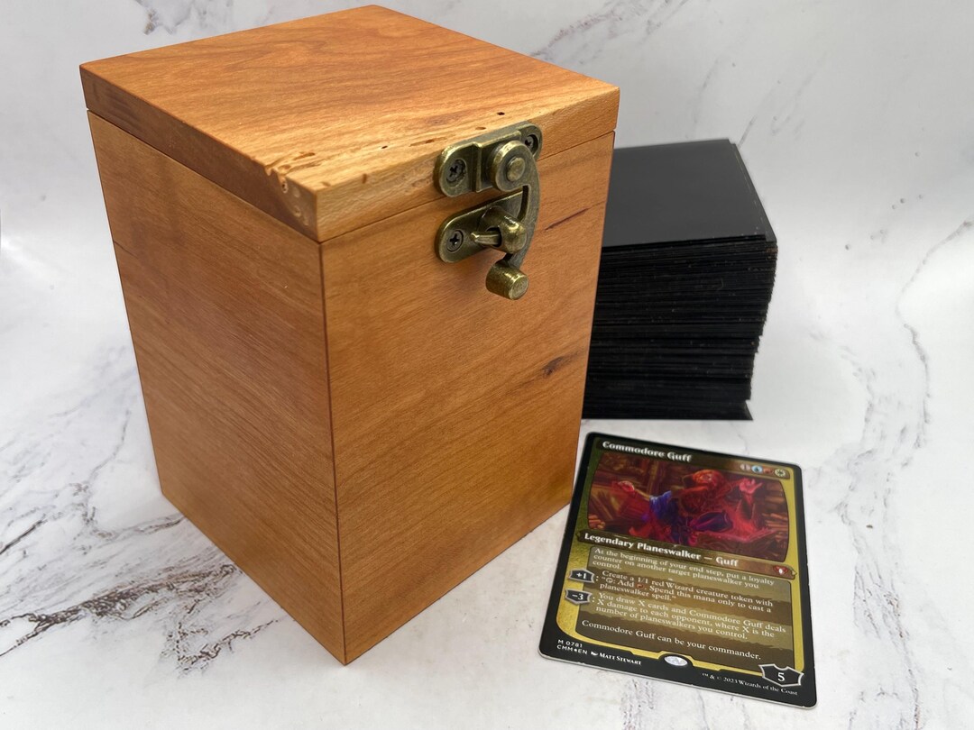 Commander Deck Box Cherry Wood wormy Deck Box for Magic: the Gathering ...