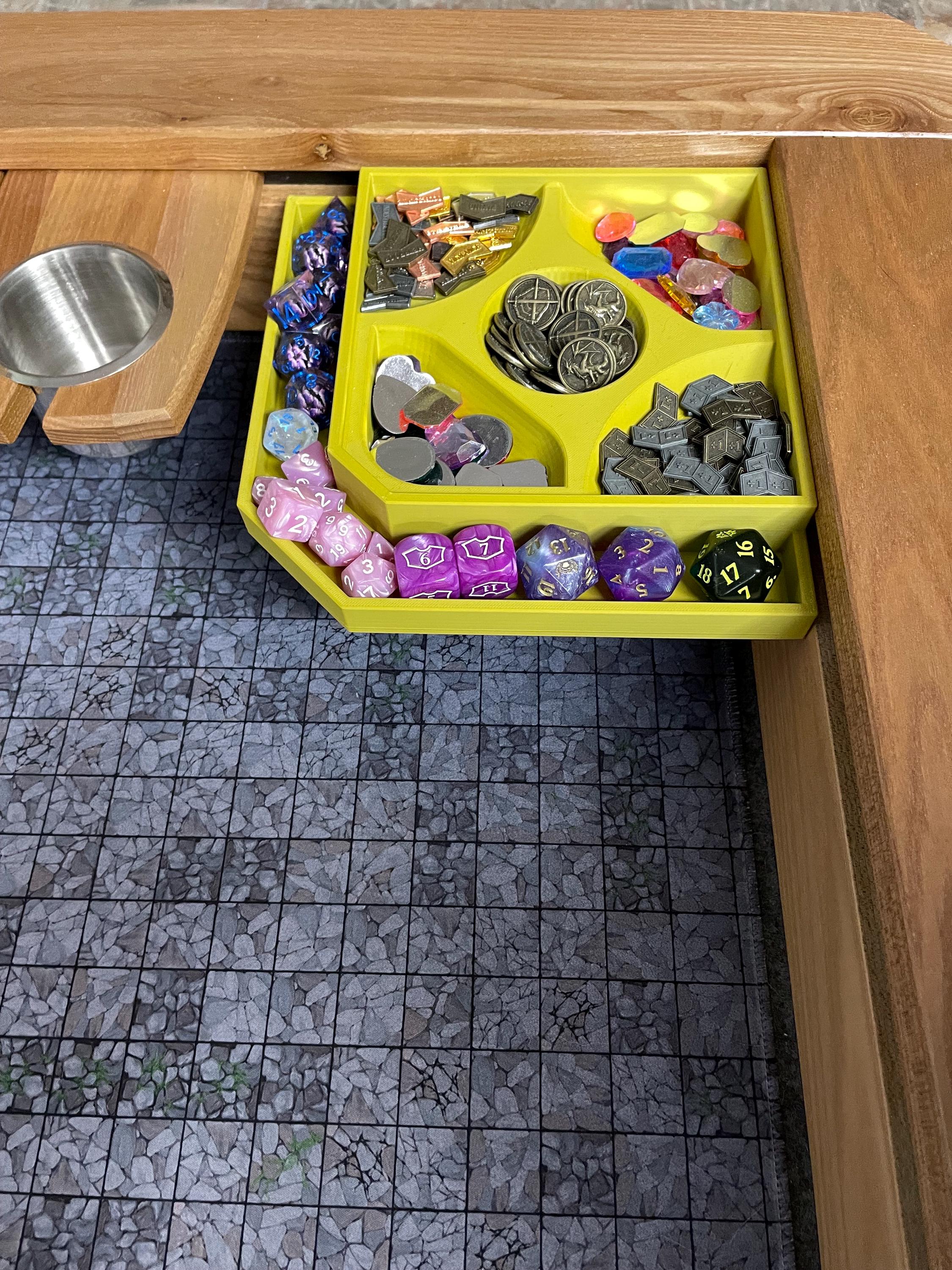 Corner Tray Dice & Component Tray || Game Table Accessory - Etsy