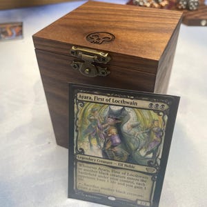 Custom Walnut Commander Deck Box | Laser Etched MTG Card Storage - Etsy