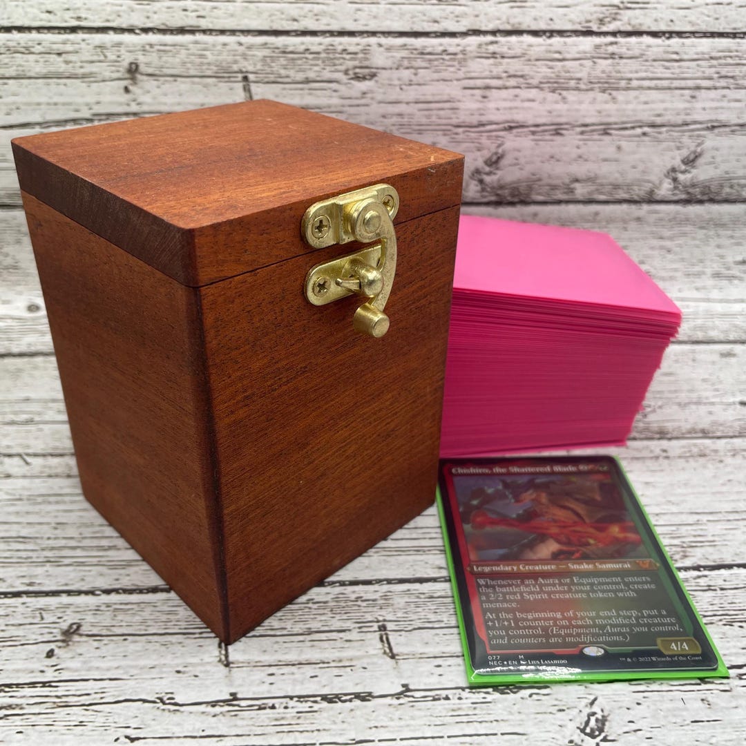 Deck Box || Sapele || Magic: the Gathering Commander Deck - Etsy