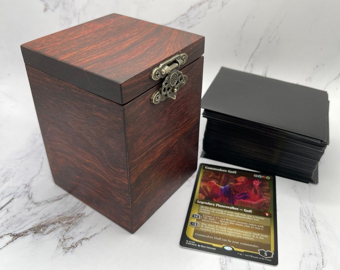 Commander Deck Box || Chechen Wood || Deck Box for Magic: the Gathering ...