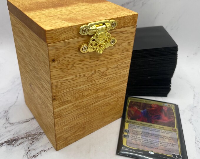 Commander Deck Box || Movingui Wood || Deck Box for Magic: the ...