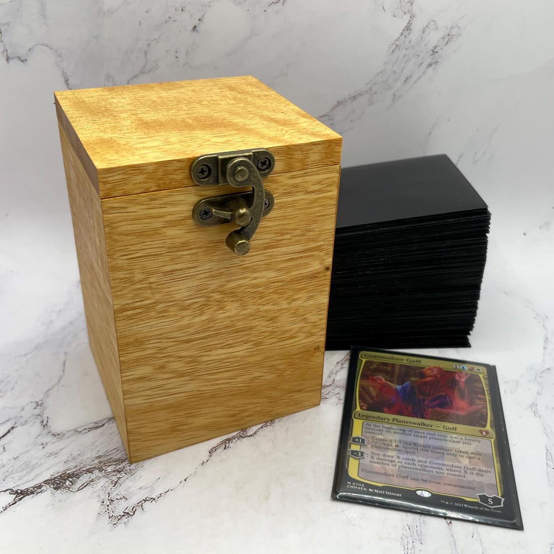 Commander Deck Box || Movingui Wood || Deck Box for Magic: the ...