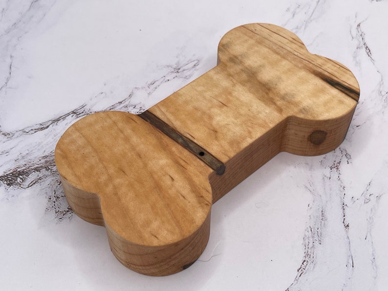 Small Ambrosia Maple Dog Bone Shaped Wood Trinket Tray Jewelry Holder ...