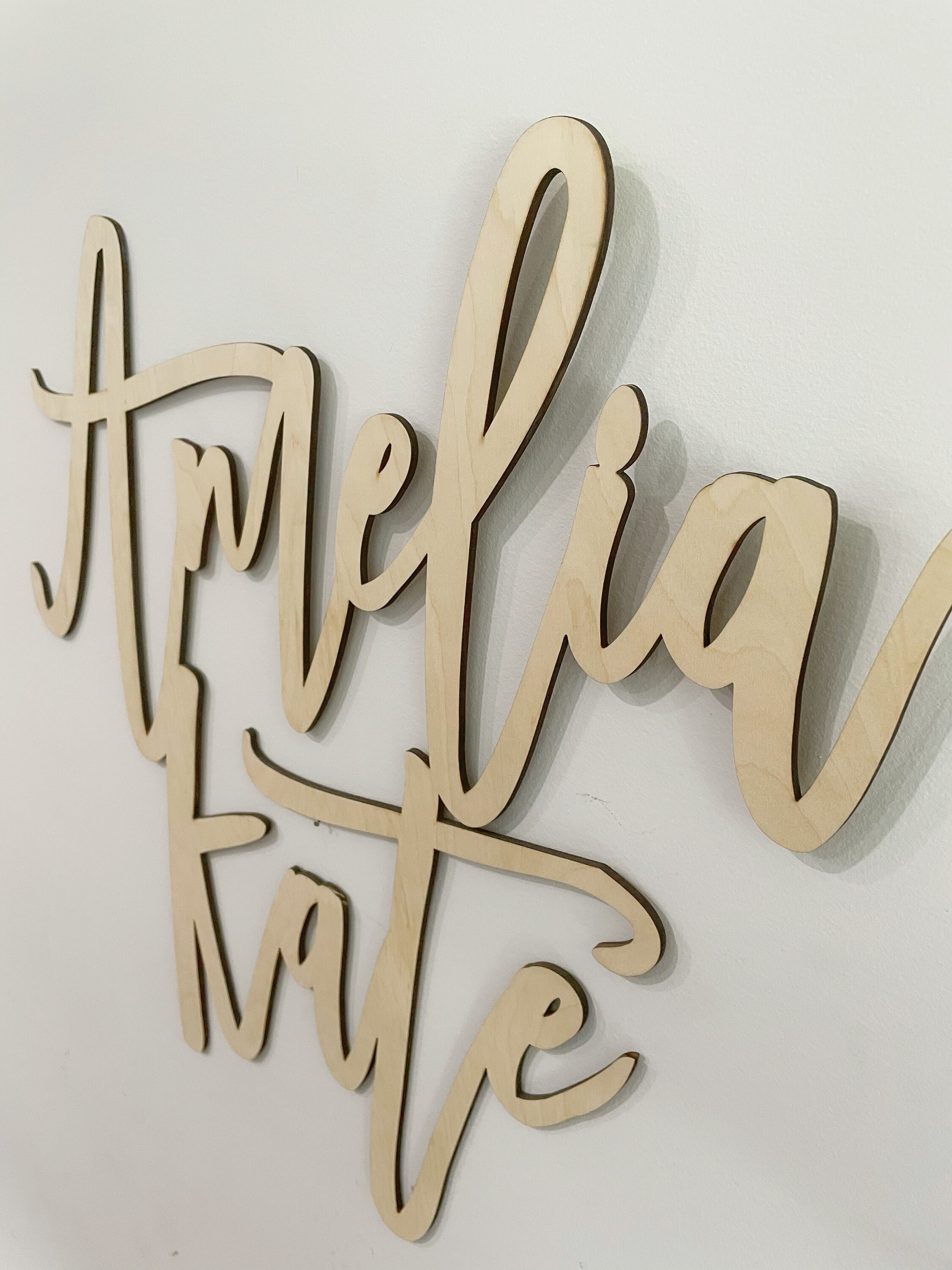 Wooden Nursery Sign First and Middle Custom Name Sign Over - Etsy