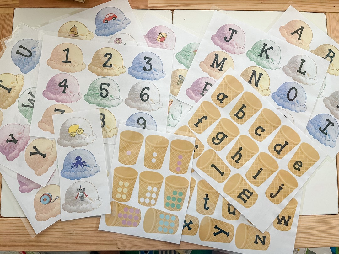 Number Recognition Letter Recognition Activity Toddler Worksheet Ice ...
