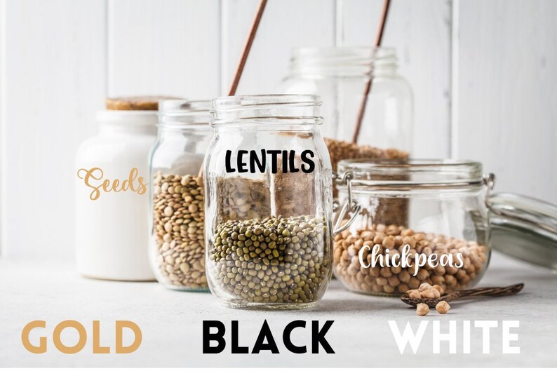 Custom Vinyl Jar Decals Label Bundle - Etsy