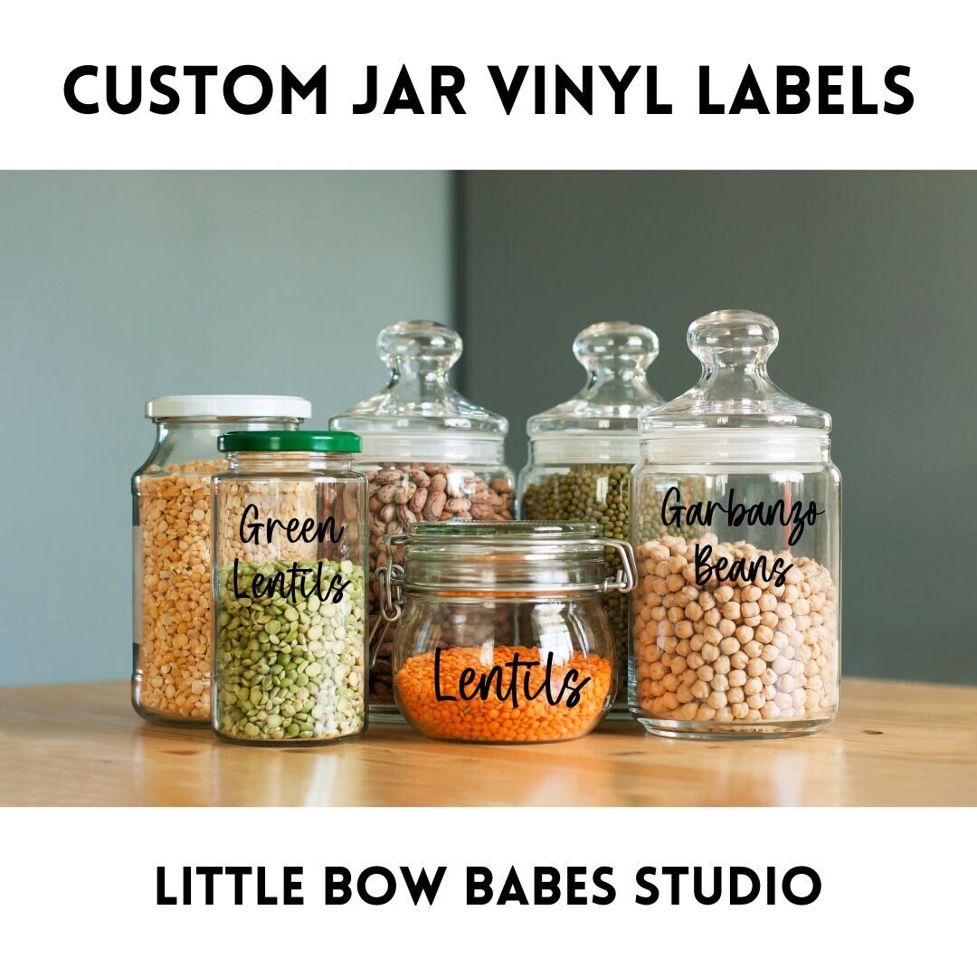Custom Vinyl Jar Decals Label Bundle - Etsy