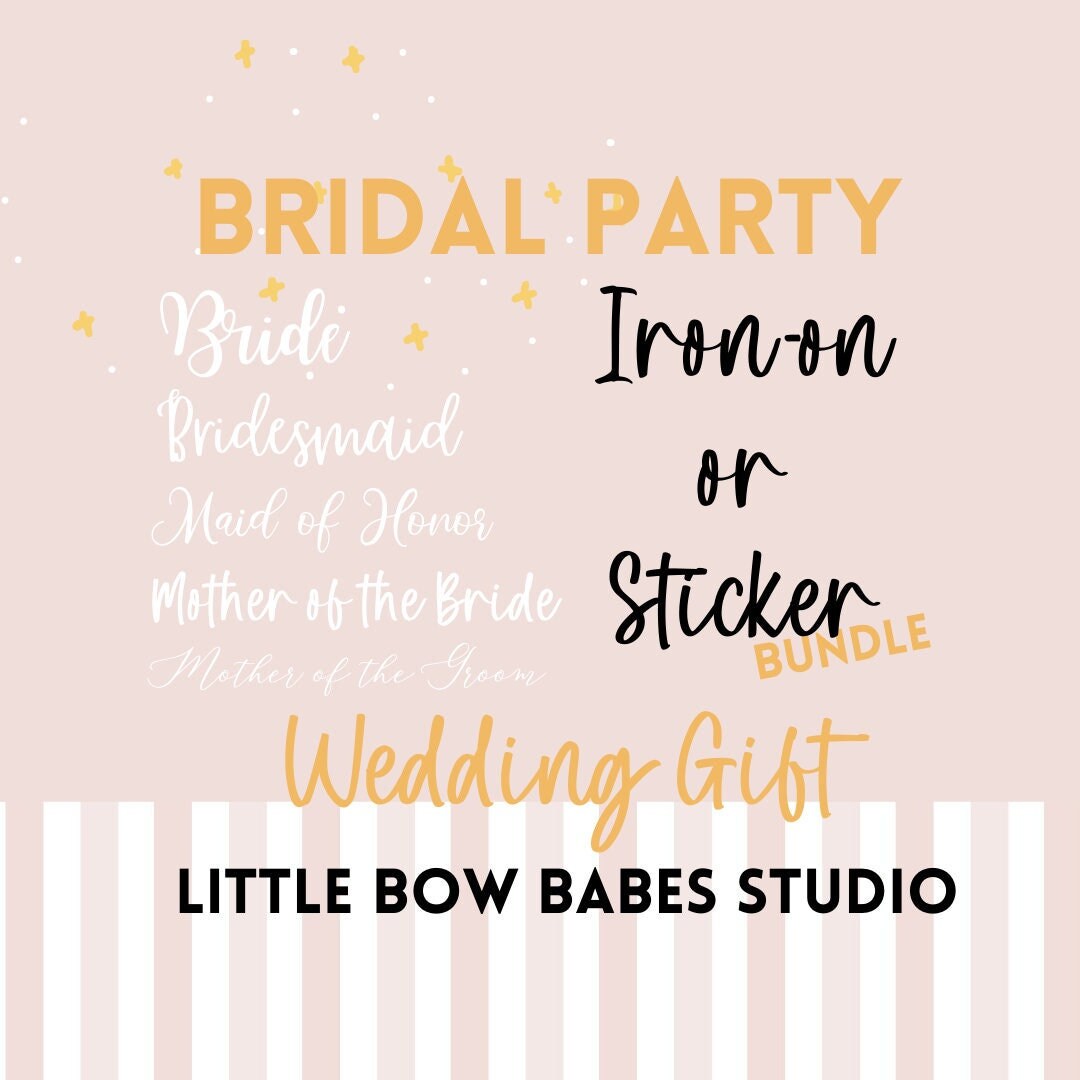Wedding Party Vinyl Names - Bulk Names 2- 20 Names - 3-6 Inches - Etsy