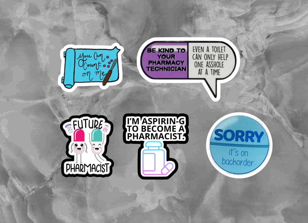 Funny Pharmacy Pun Stickers Pharmacology Drug Decals - Etsy