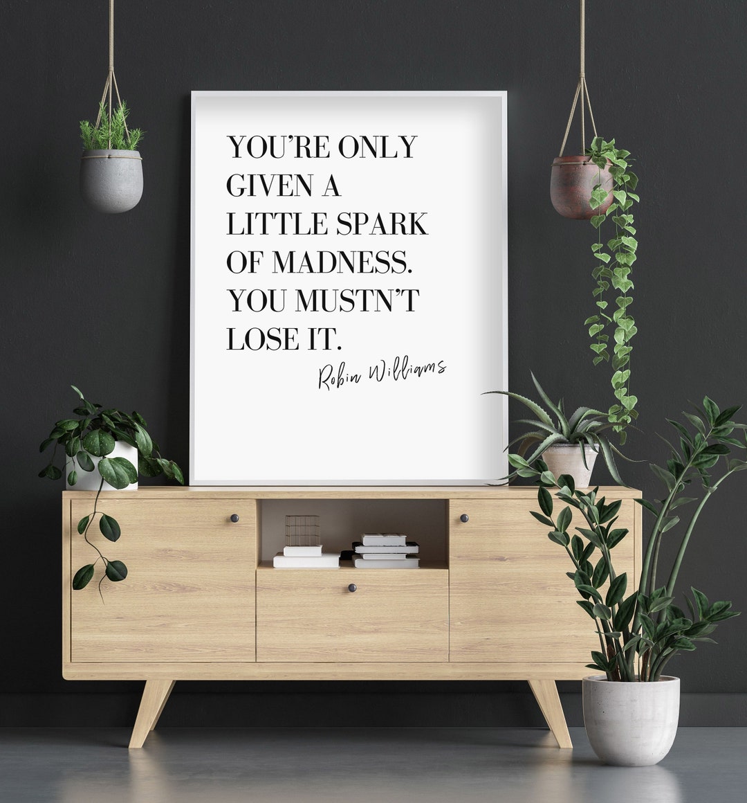 Robin Williams Quote Printable, Printable Wall Art, Kitchen Art ...