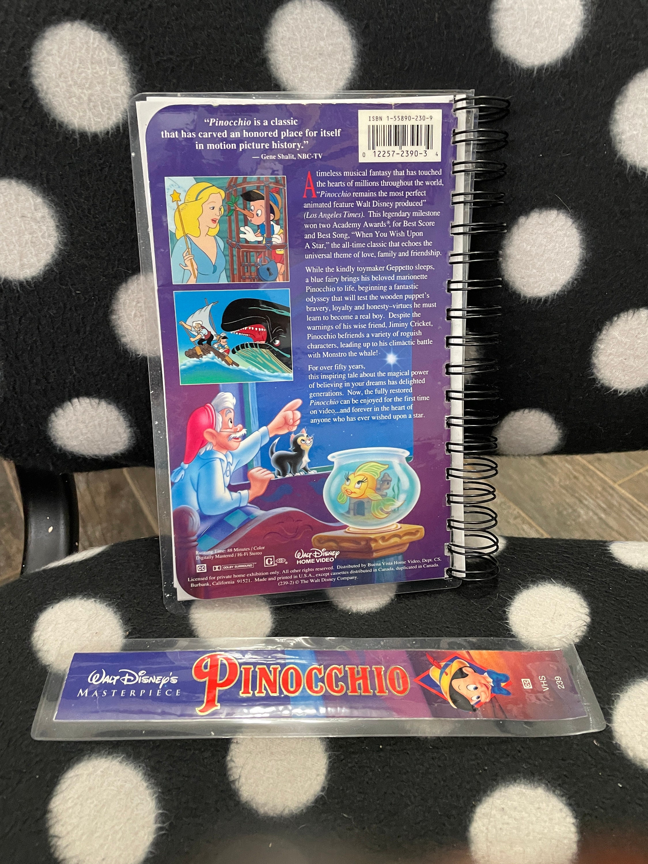 Upcycled Vintage VHS Cover Wire Bound Notebook and FREE Bookmark ...