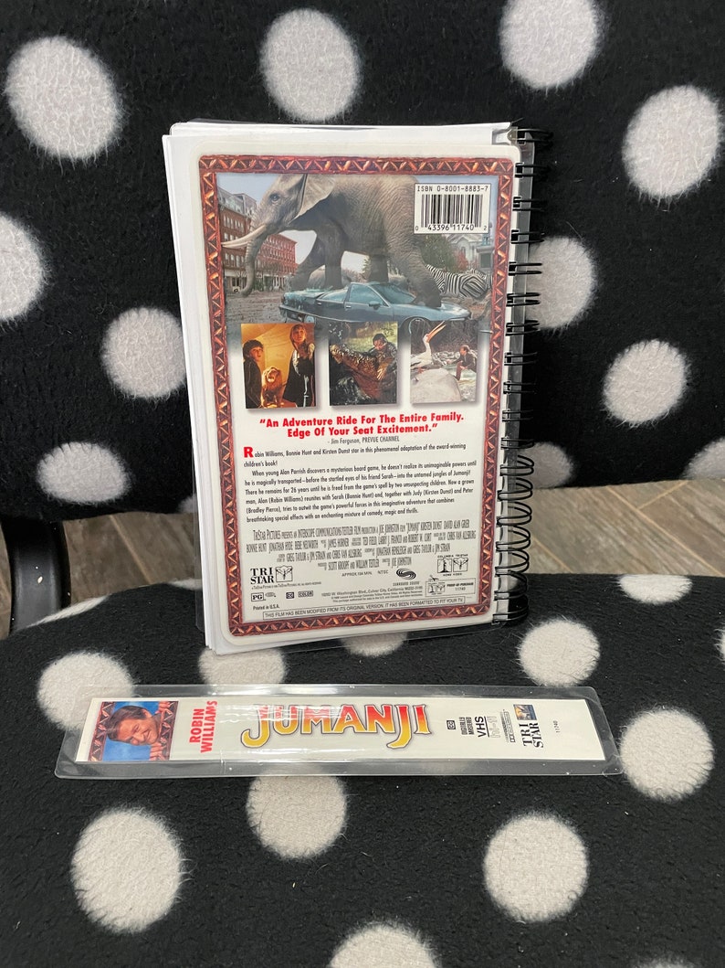 Upcycled Vintage VHS Cover Wire Bound Notebook and FREE Bookmark ...