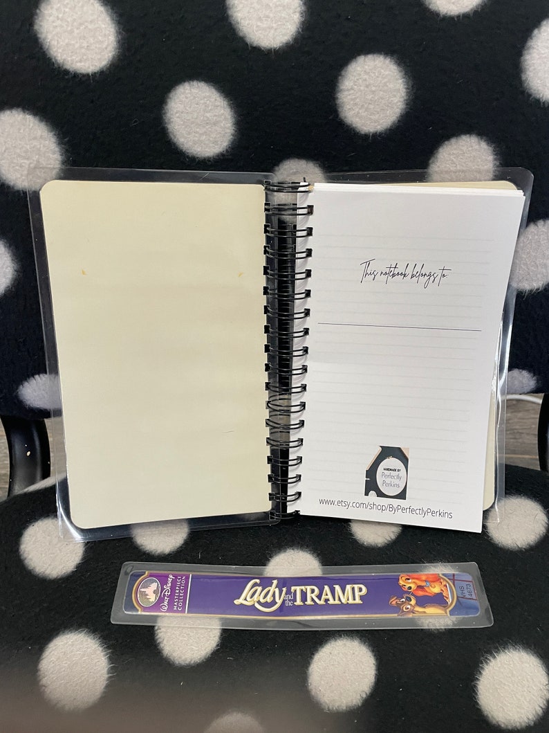 Upcycled Vintage VHS Cover Wire Bound Notebook and FREE Bookmark-lady ...