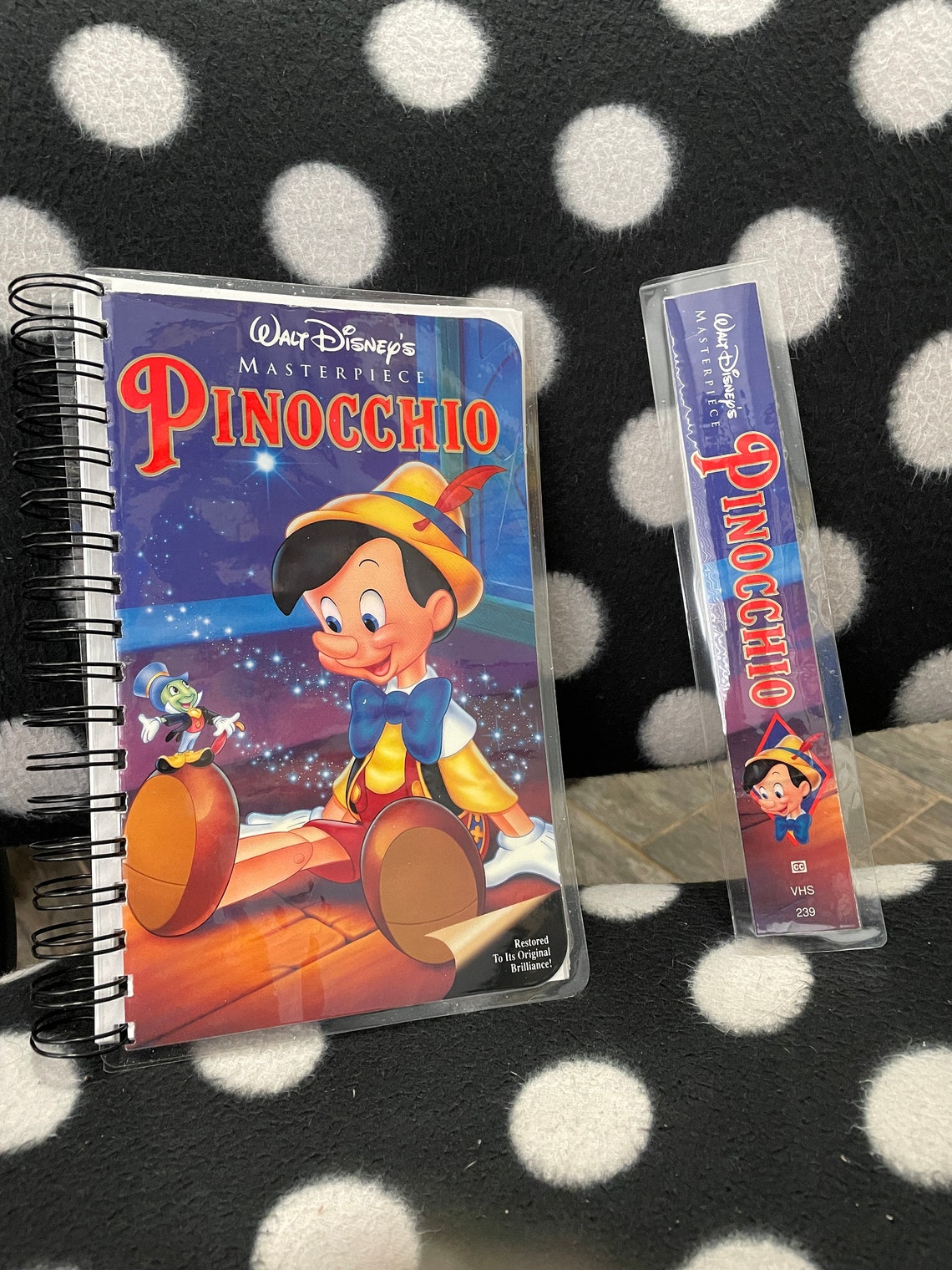 Upcycled Vintage VHS Cover Wire Bound Notebook and FREE Bookmark ...