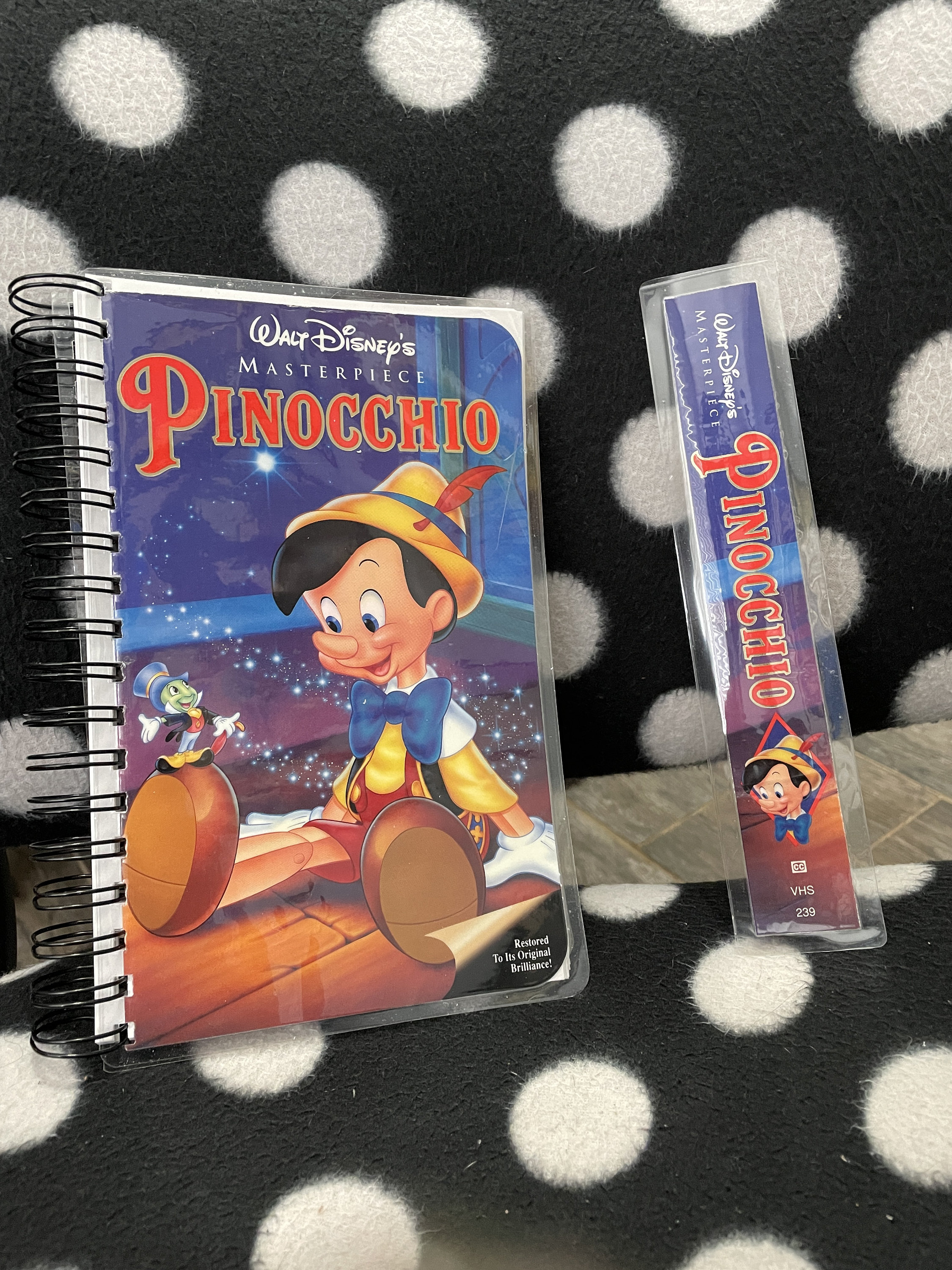 Upcycled Vintage VHS Cover Wire Bound Notebook and FREE Bookmark ...