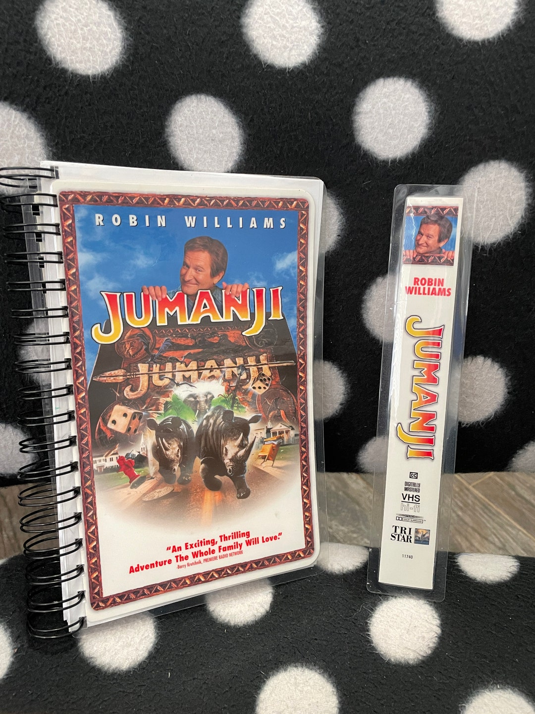 Upcycled Vintage VHS Cover Wire Bound Notebook and FREE Bookmark ...