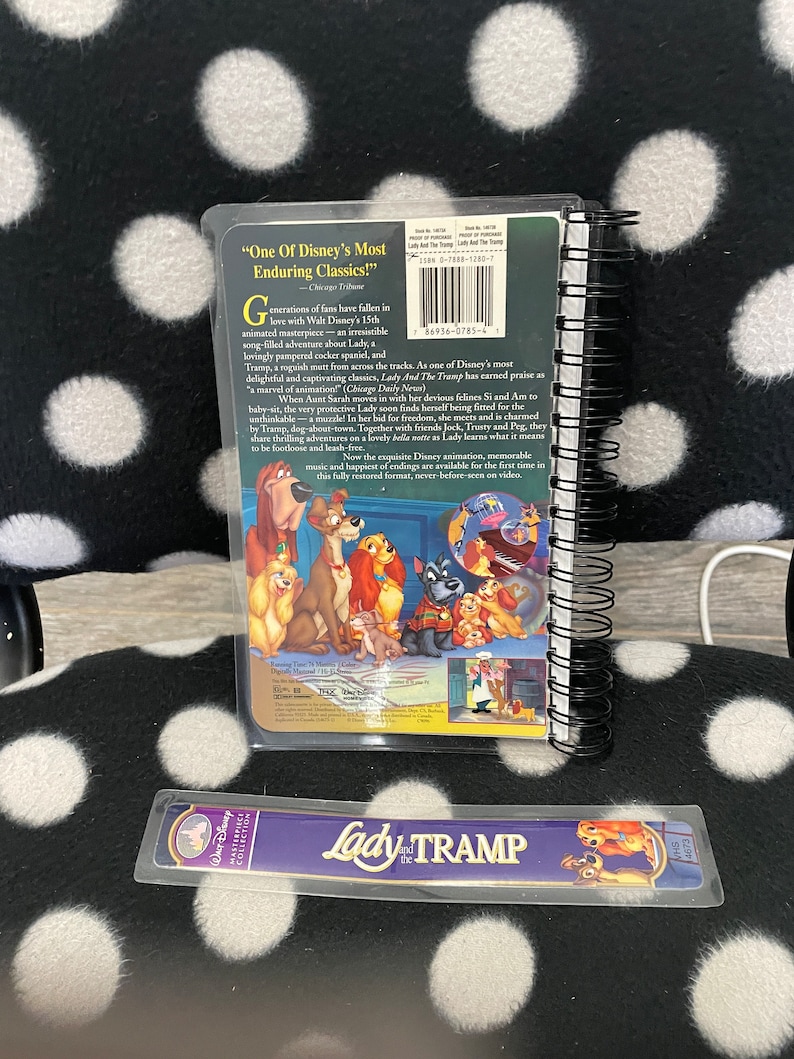 Upcycled Vintage VHS Cover Wire Bound Notebook and FREE Bookmark-lady ...