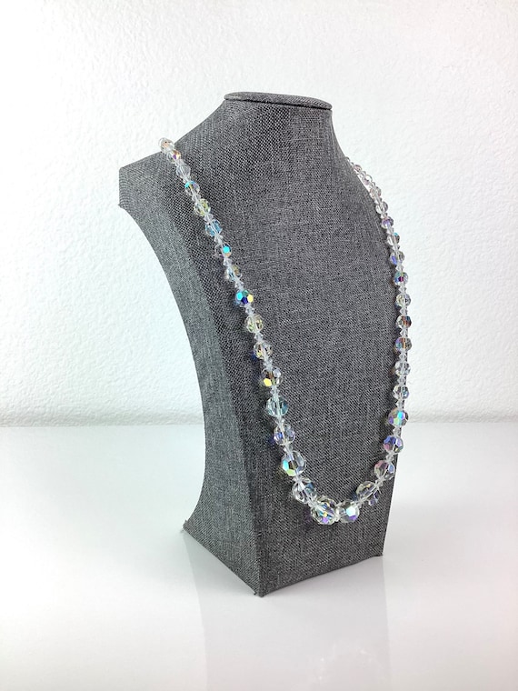 Vintage 1960s AB Big AUSTRIAN CRYSTAL Facet Cut Glass… - Gem