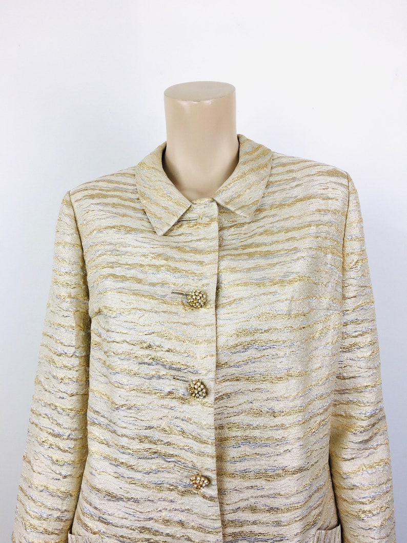 Vintage 1960s MOD GOLD METALLIC Brocade Glam Jacket / Coat - Etsy