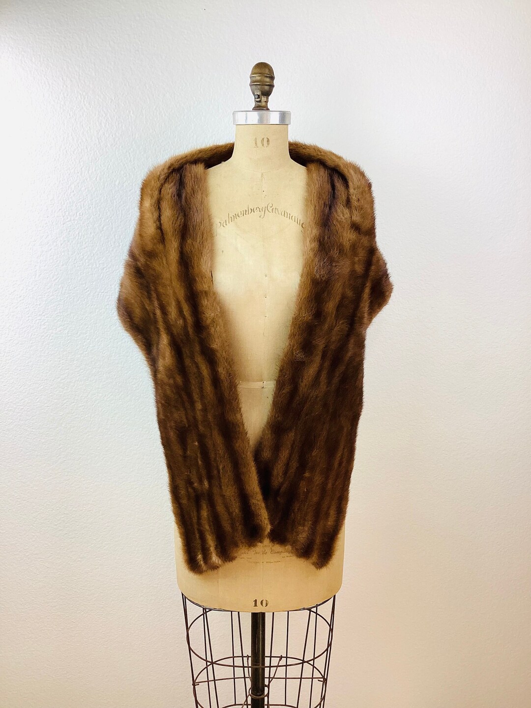 Vintage BROWN Real MINK Fur STOLE Shoulder Wrap - Etsy
