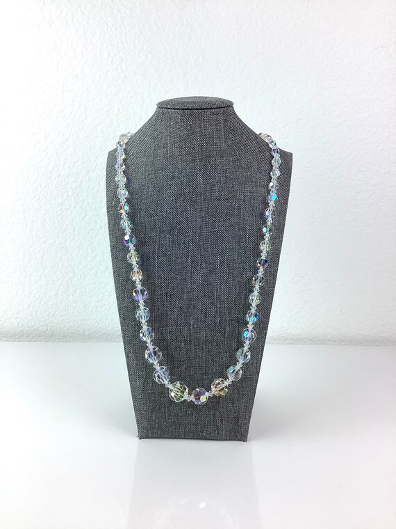 Vintage 1960s AB Big AUSTRIAN CRYSTAL Facet Cut Glass… - Gem