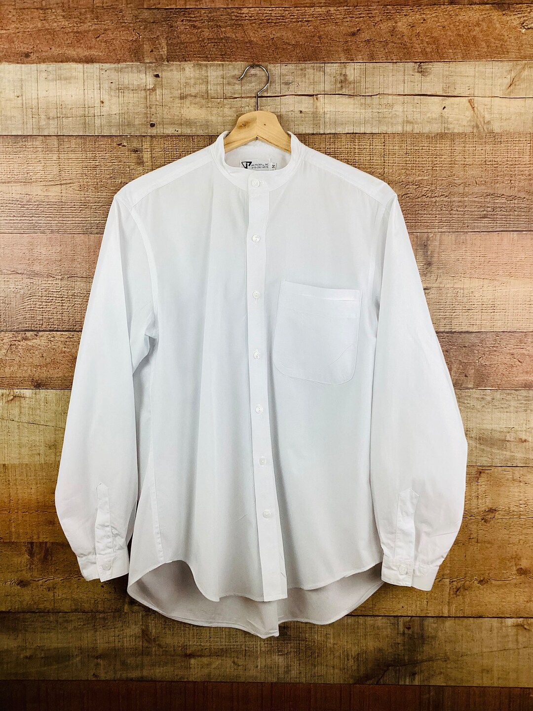 Vintage 1980s RARE JIM PROBY Modernist Collarless White Cotton Shirt - Etsy