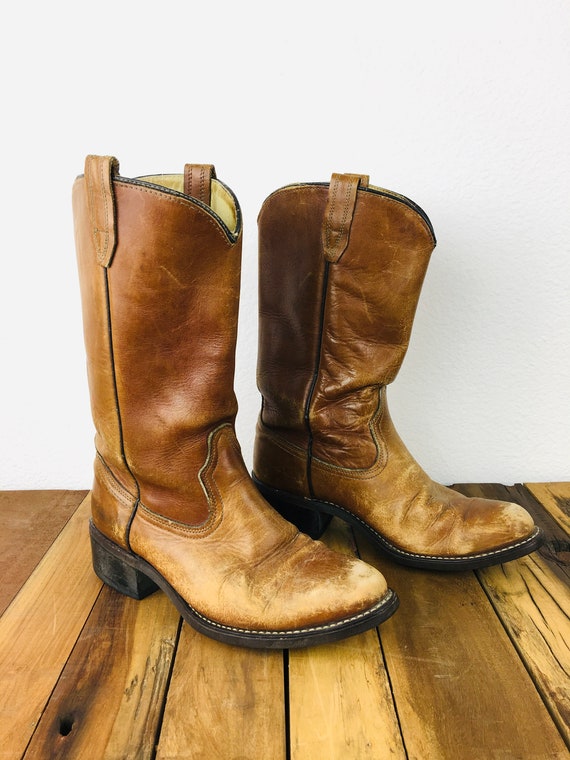 Vintage distressed acme western - Gem